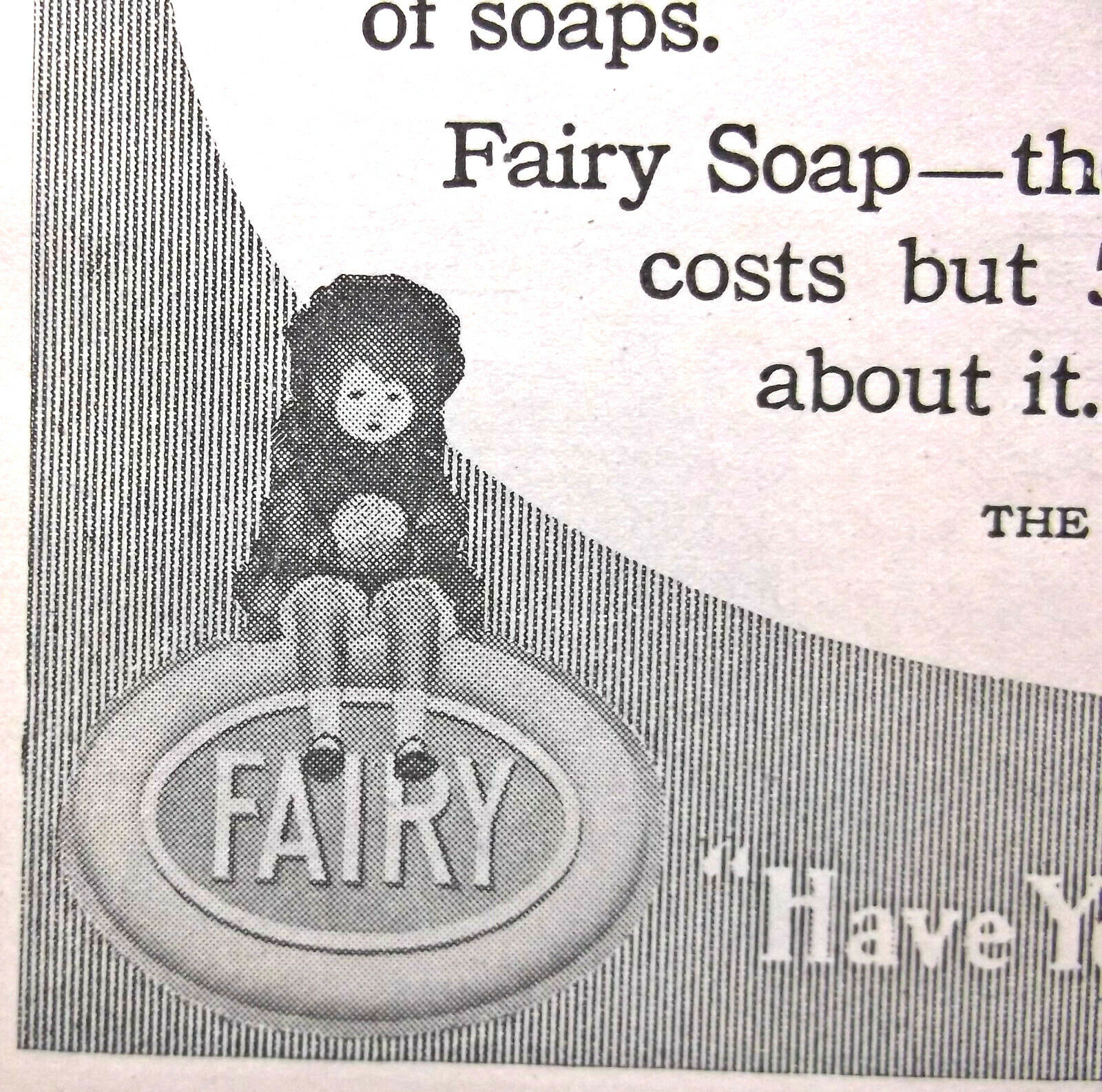 Vintage Fairy Soap Ad, 1910, Matted, Ready to Frame | eBay