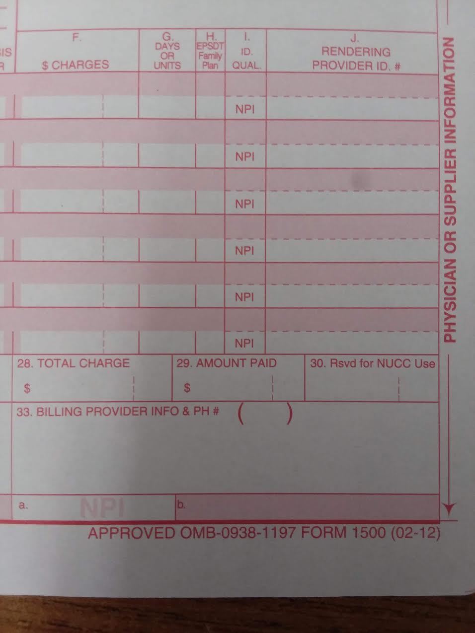 HCFA CMS-2500 (02-12) 2500 SHEETS LASER INSURANCE HCFA CLAIM FORMS | eBay
