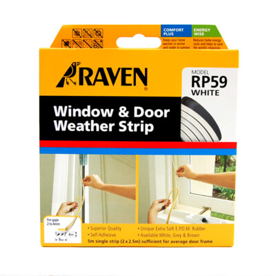 Raven 5m Superior White Door and Window Weather Strip - RP59 White ...