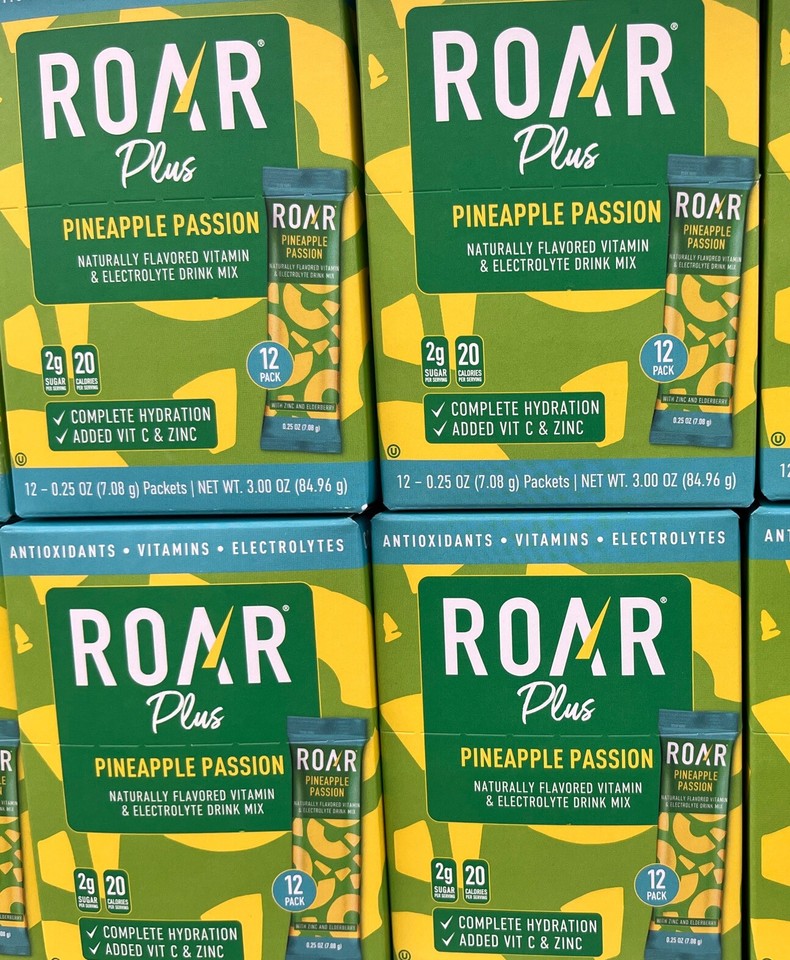 5-Boxes Roar Plus Pineapple🍍Passion Vitamin Electrolyte Drink ...
