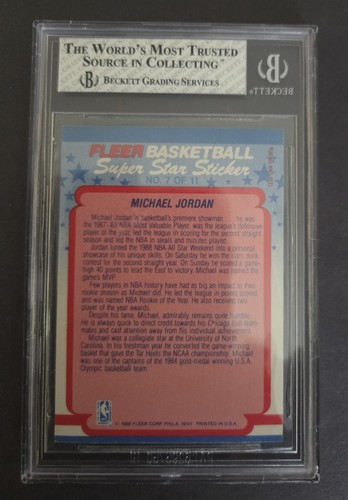 1988-89 Michael Jordan Fleer Sticker #7 Chicago Bulls Graded SGC 6 | eBay