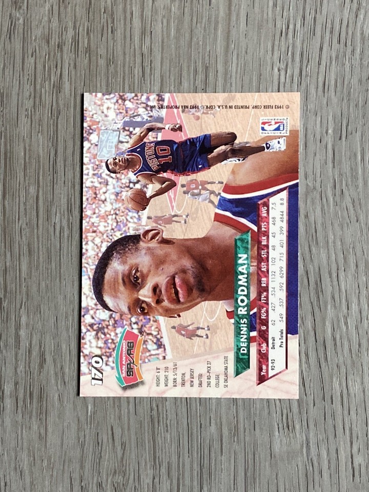1993-94 NBA Fleer Ultra Basketball | Dennis Rodman | #170 | Detroit ...