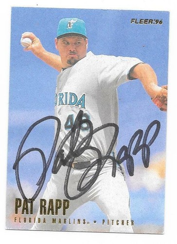 PAT RAPP 1996 FLEER AUTOGRAPHED SIGNED # 393 FLORIDA MARLINS | eBay