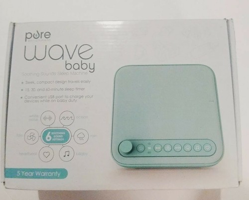 Wave Baby Premium Soothing Gentle All-Natural Sounds Sleep Machine 6 ...