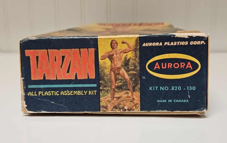 Vintage Aurora 1967 Tarzan Model Kit - Empty Box and Instruction Sheet ...