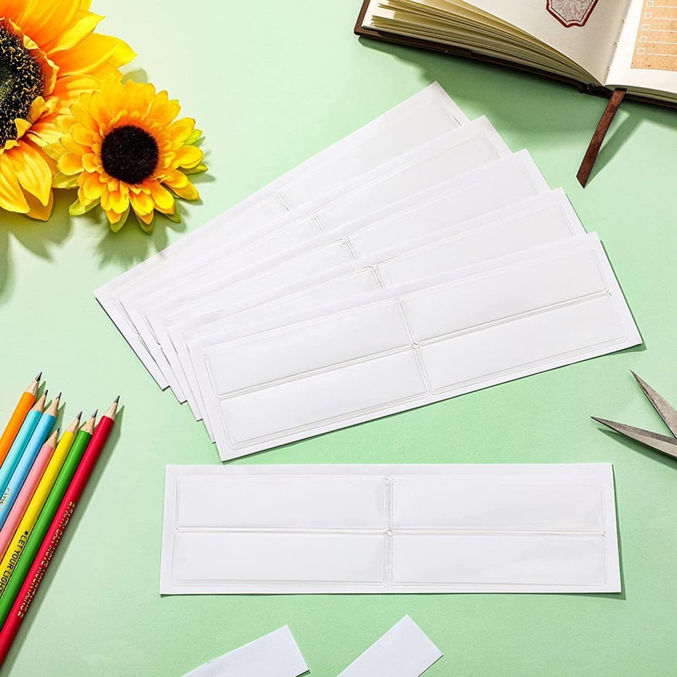 1 Set Adhesive Label Holders Clear Label Pockets Small Transparent ...