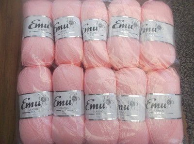 10 x 100g Balls of Emu Classic Dk Wool / Yarn - Sugar Pink NEW - Shop ...