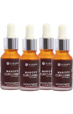 (Authorized Vidafy Rep) 4 pack NANOFY Curcumin Drops With Vitamin D3 | eBay