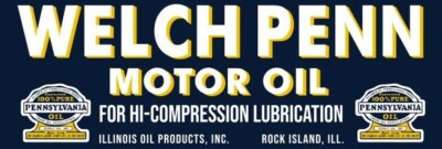 Welch Penn Motor Oil NEW Sign 12x36" USA STEEL XL Size- 4 lbs | eBay