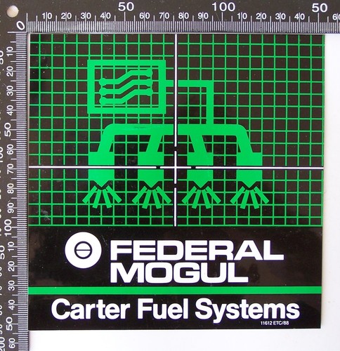 VINTAGE FEDERAL MOGUL CARTER FUEL SYSTEMS AUTO COMPANY ADVERTISING ...