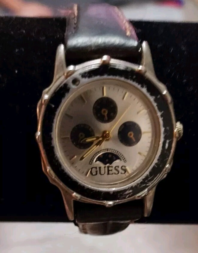 Vintage Guess Quartz Watch 1980's-90's New Batt Moon … - Gem