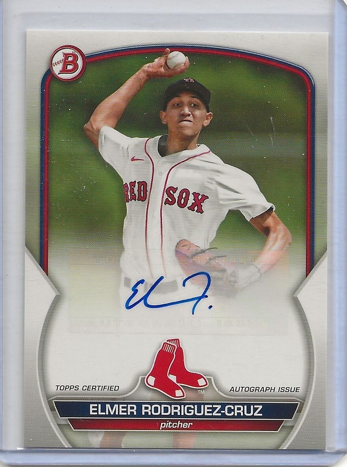 2023 BOWMAN ELMER RODRIGUEZ-CRUZ AUTO #PPA-ER RED SOX TOP PROSPECT | eBay