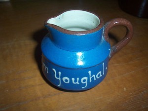 Small Blue Longpark Torquay Pottery Motto Ware Cream Pitcher Jug From ...