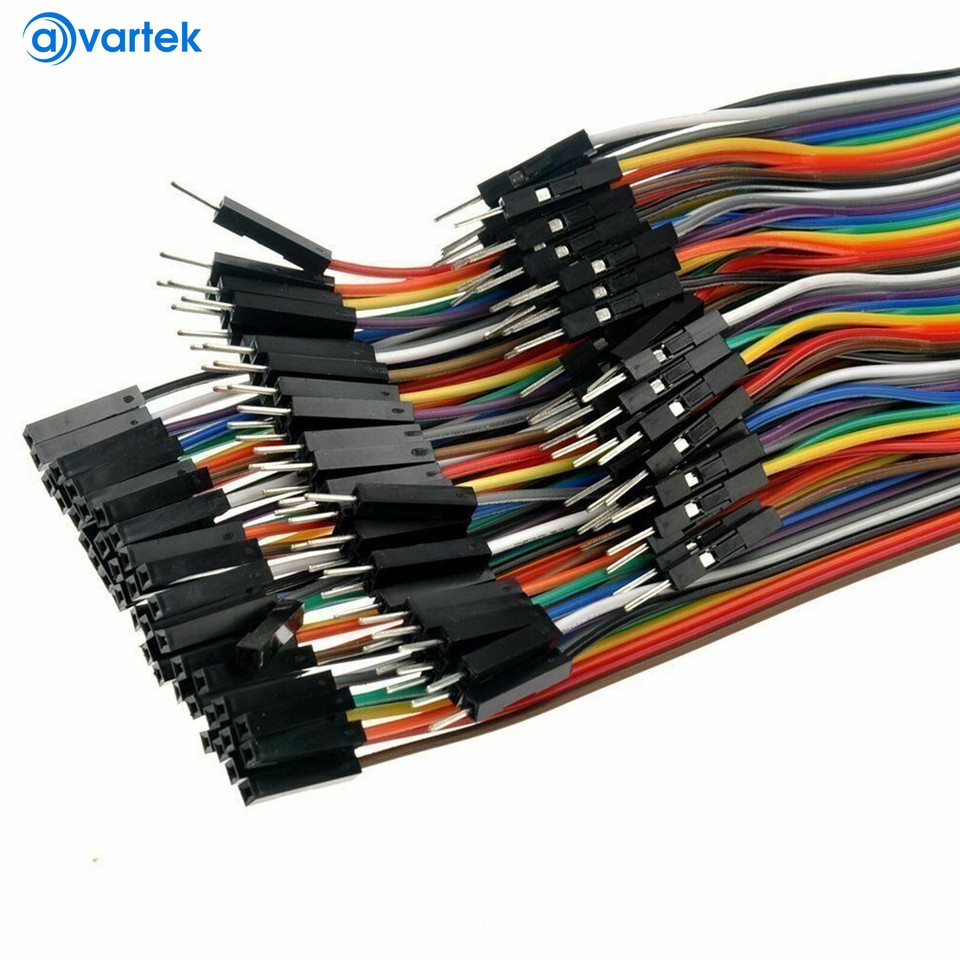 40 Dupont Jump Wire M-F M-M F-F Jumper Breadboard Cable Lead Arduino ...
