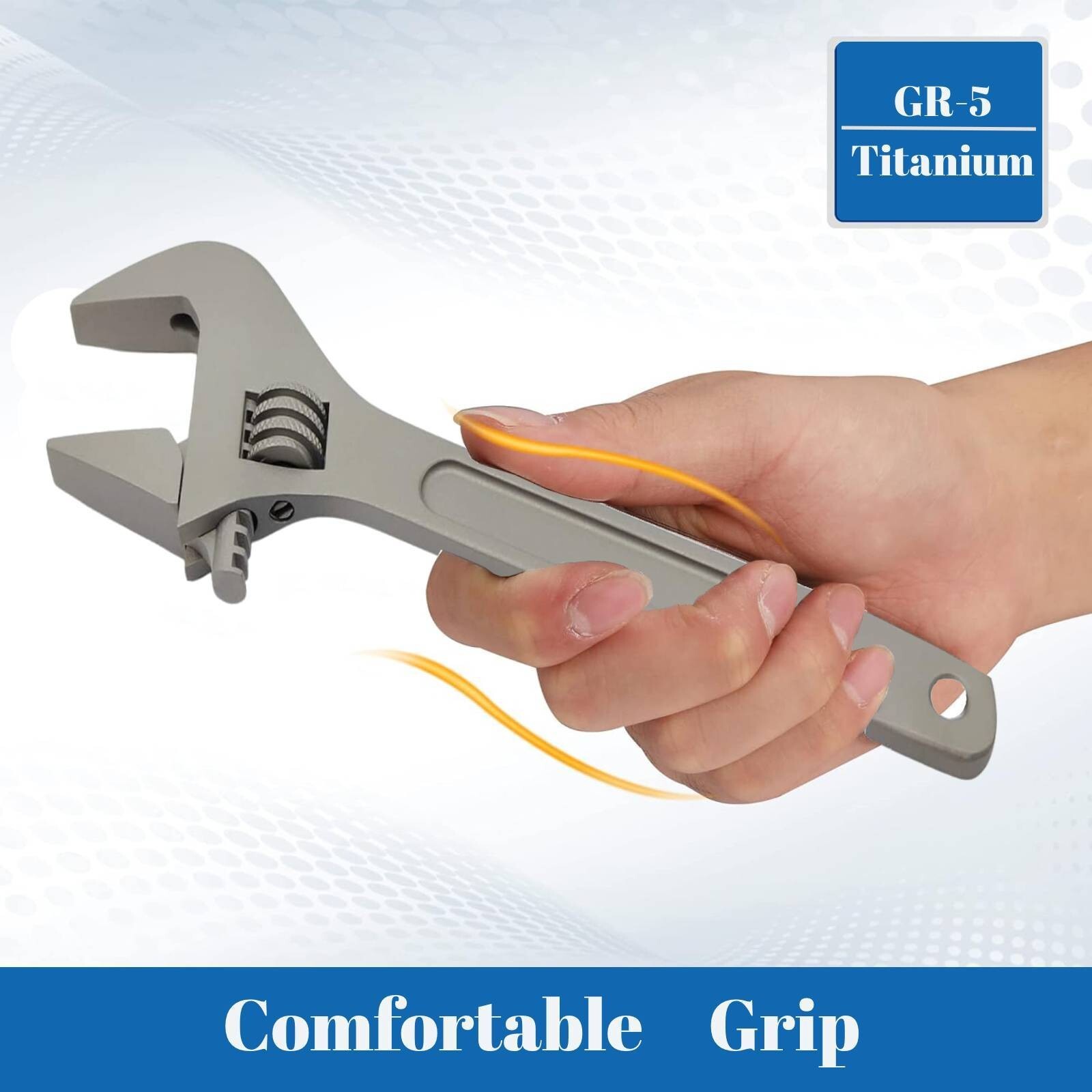 Titanium Wrench Rison Titanium Adjustable Wrench Multi-Tool GR5 Ti EDC ...