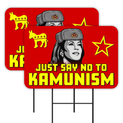 Trump 2024 - Say No To Kamunism - Anti Communist 2 Pack Double-Sided ...