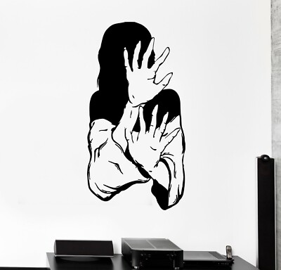 Wall Decal Monster Fear Horror Ghost Girl Death Vinyl Sticker (ed1857 ...