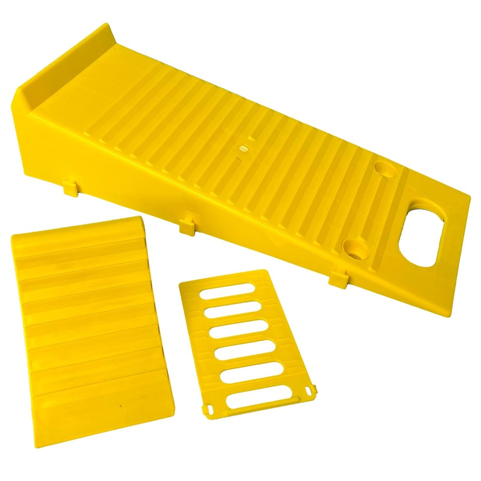 Chockmaster Levelling Ramp with Chock, Anti Slip Pad & Bag Anti Sink ...