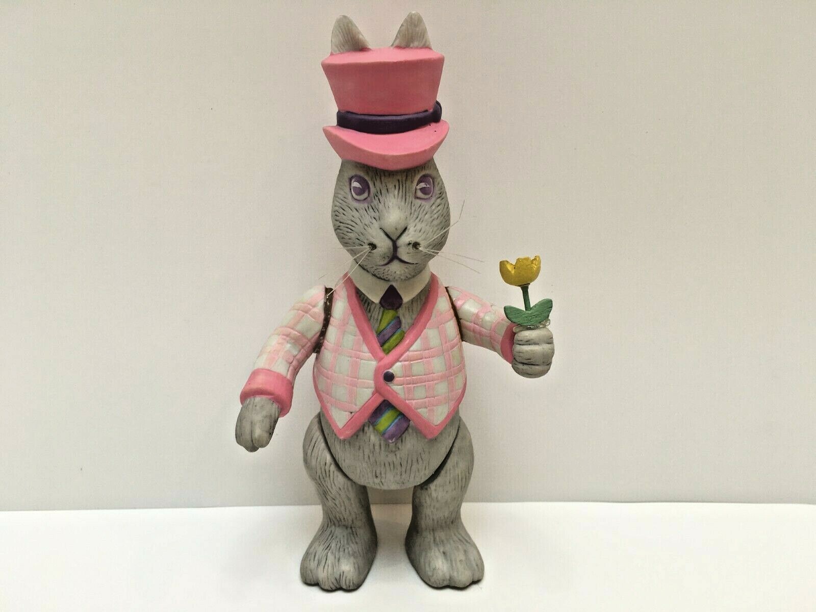 Dept 56 Easter WALTER RABBIT FIGURE Moving Legs 8" Tall 1984 Porcelain ...