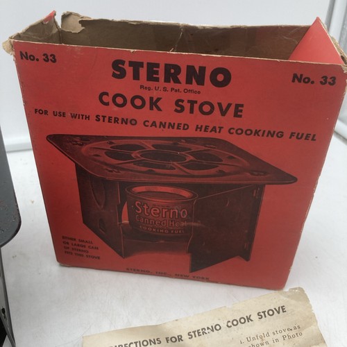 Vintage Sterno Folding Cook Stove No. 33 w/ Box and Instructions | eBay