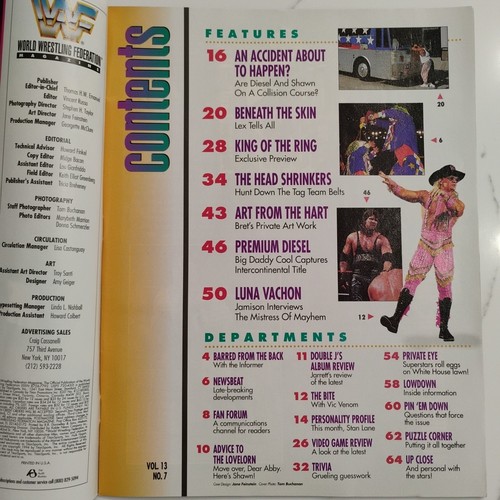 WWF Magazine July 1994 Diesel Shawn Michaels Cover Lex Luger Jamison ...