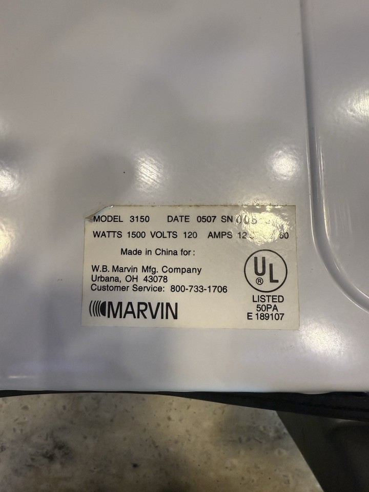 Marvin Convection Baseboard Heater — 1500 Watt, Model# 3150 (131489-1 ...