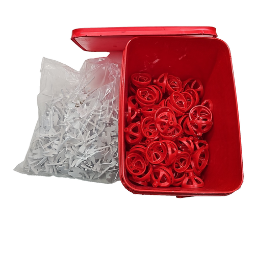 Rubi Cyclone Tile Levelling System Kit (215x 1.5mm Clips & 96 Caps ...