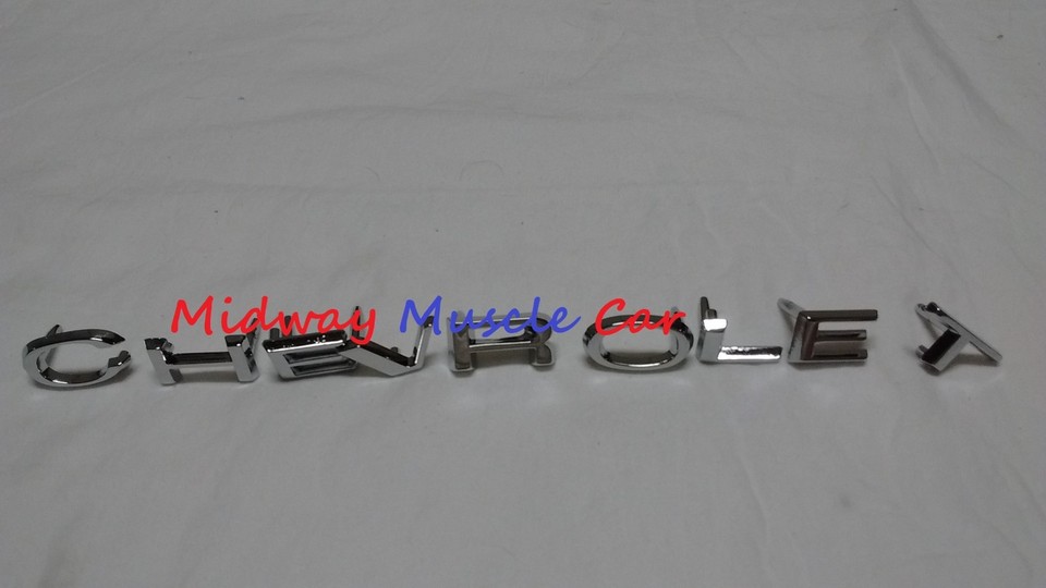 CHEVROLET hood letters emblem 65 Chevy Chevelle Malibu El Camino | eBay