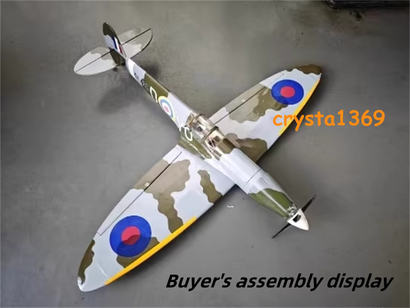 WWII British Spitfire Fighter RC Unassembled Model Balsa Wood Aircraft ...