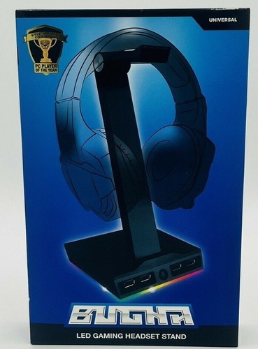 Gaming Headset Stand w/ 4 USB Ports & Phone Charging Stand TikTok RGB ...