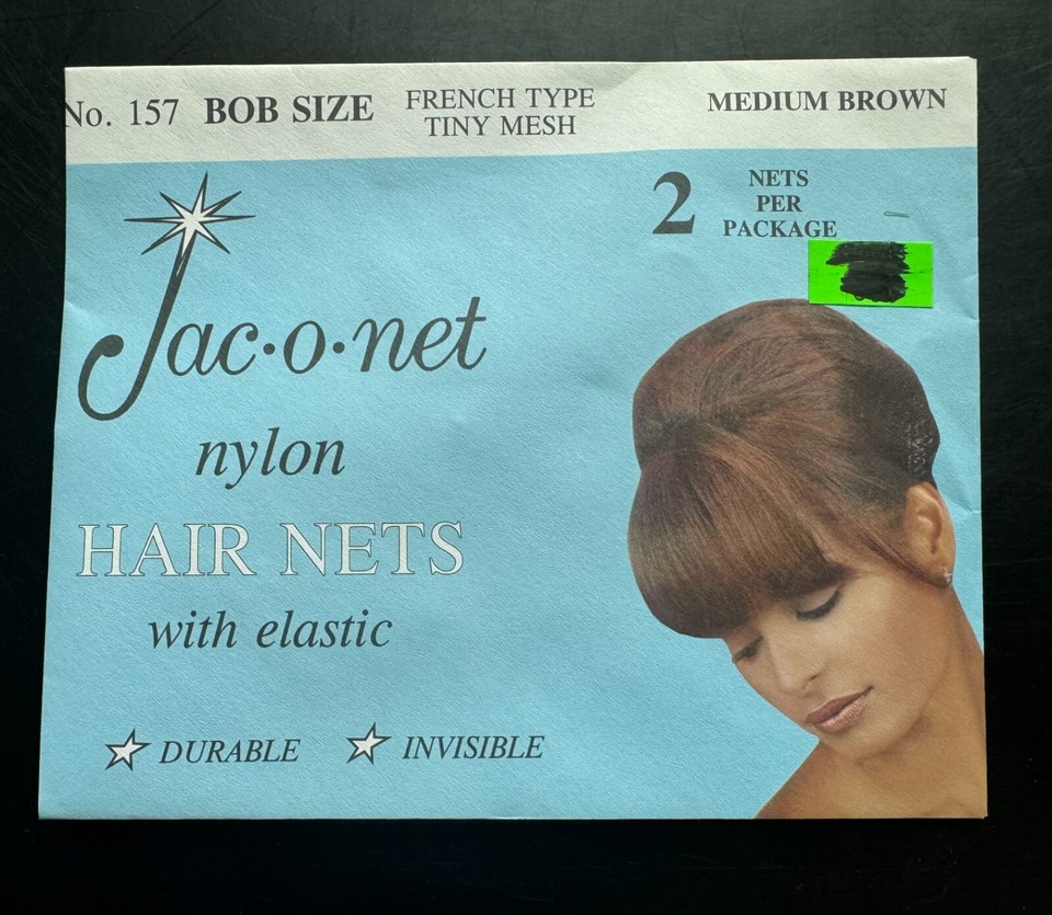 Jac O Net Hair Nets Black Light Medium Dark Brown Pink Periwinkle Blue ...