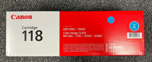 Canon 118 Toner Cartridge Cyan Yellow Genuine OEM New Sealed LBP7200C ...