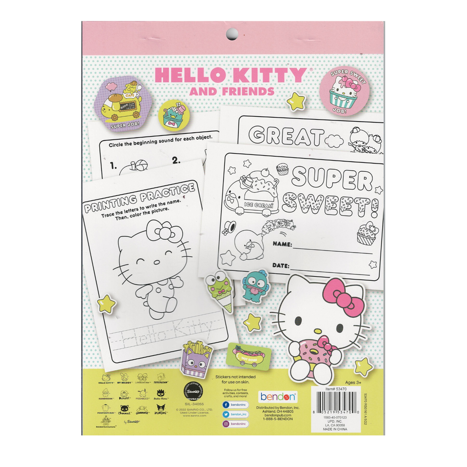 Hello Kitty and Friends Reward Sticker Book & Learning Activities for ...