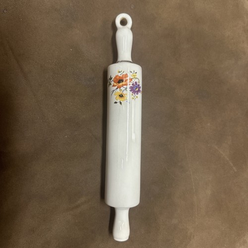 Vintage Harker China Floral Rolling Pin 14 1/2 inches | eBay