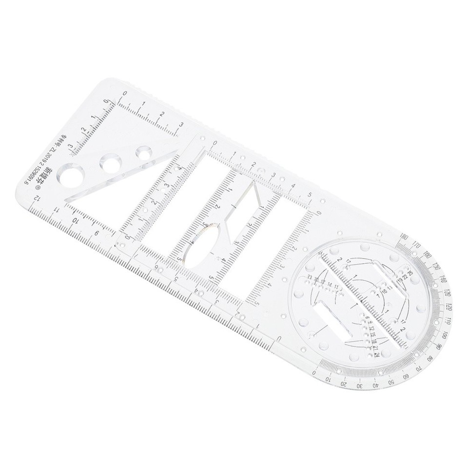 Plastic Drawing Ruler Portable Geometric Rulers Students Measuring ...