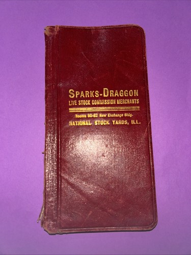 Sparks Draggon Livestock Commission Merchant Booklet Log National Stock ...