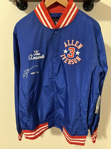 Allen Iverson Signed Auto Stadium Jacket "The Answer" /20 UDA 76ers ...