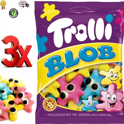 Trolli BLOB Sweets Candy 3 x Bags Of 100gr / 3.53oz Each Bag | eBay