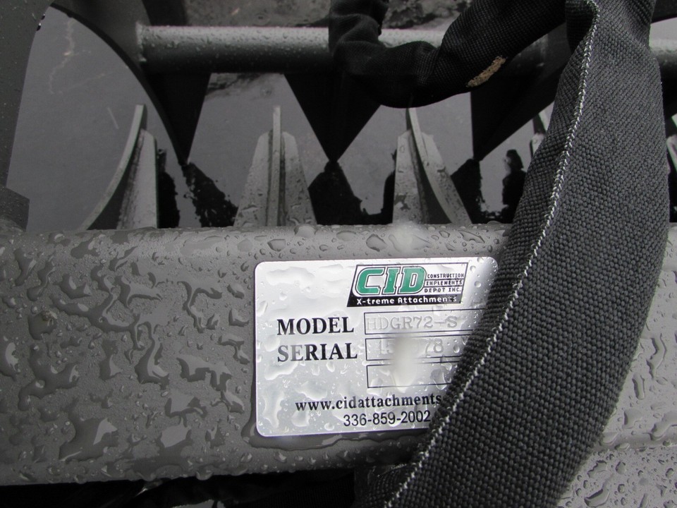 CID / IRON CRAFT SKID STEER LOADER HEAVY DUTY 72" GRAPPLE RAKE ...