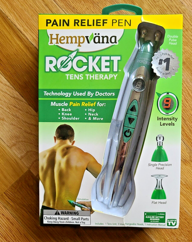Hempvana Rocket Tens Therapy Pain Relief Pen - Silver/Green for sale ...