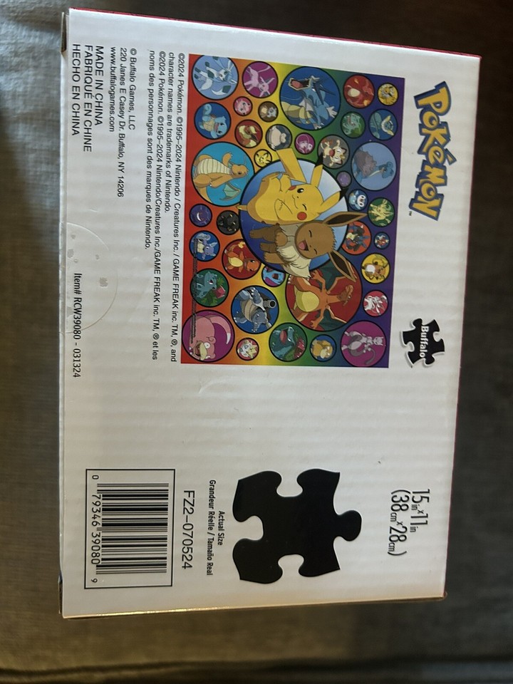 Pokemon Poke Ball 100 Puzzle Nintendo Buffalo Pikachu Eevee Dragonite ...