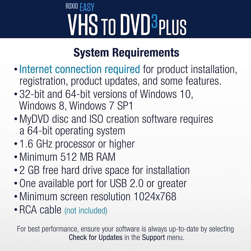 Easy VHS to DVD 3 Plus-VHS, Hi8, V8 Video to DVD or Digital Converter ...