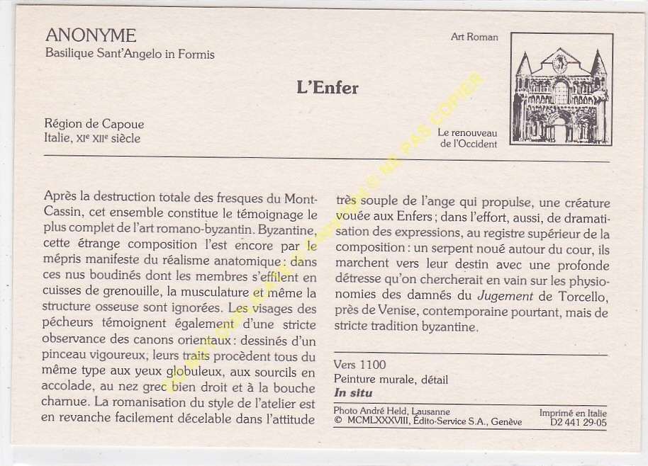 CP Postcard BASILICA SANT'ANGELO IN FORMIS ANONYMOUS Hell | eBay UK