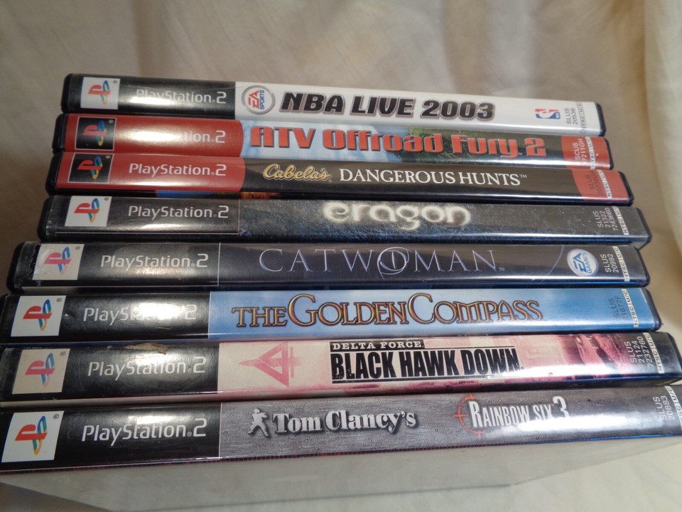 Original Sony PlayStation 2 bundle PS2 Slim Console REFUR REBUILT + 8 ...