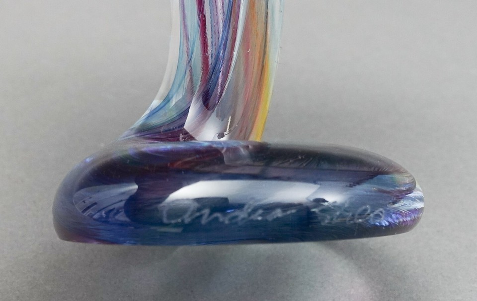 Andrew Shea Signed Hand Blown Art Glass Perfume Bottle With Dauber | eBay