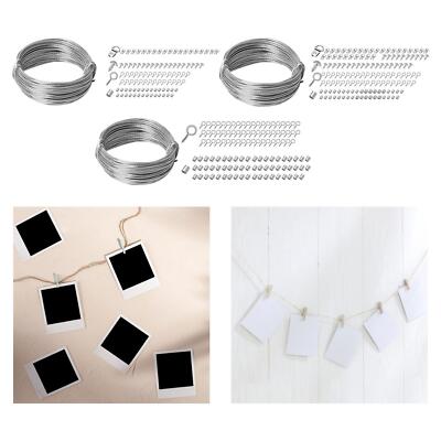 Premium Assorted Metal Wire Picture Frame Hanger with Screws for Mirror ...
