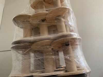 SKID OF (24) 18" X 16 1/8 inch wood cable reeL wire spool holds 500 ...