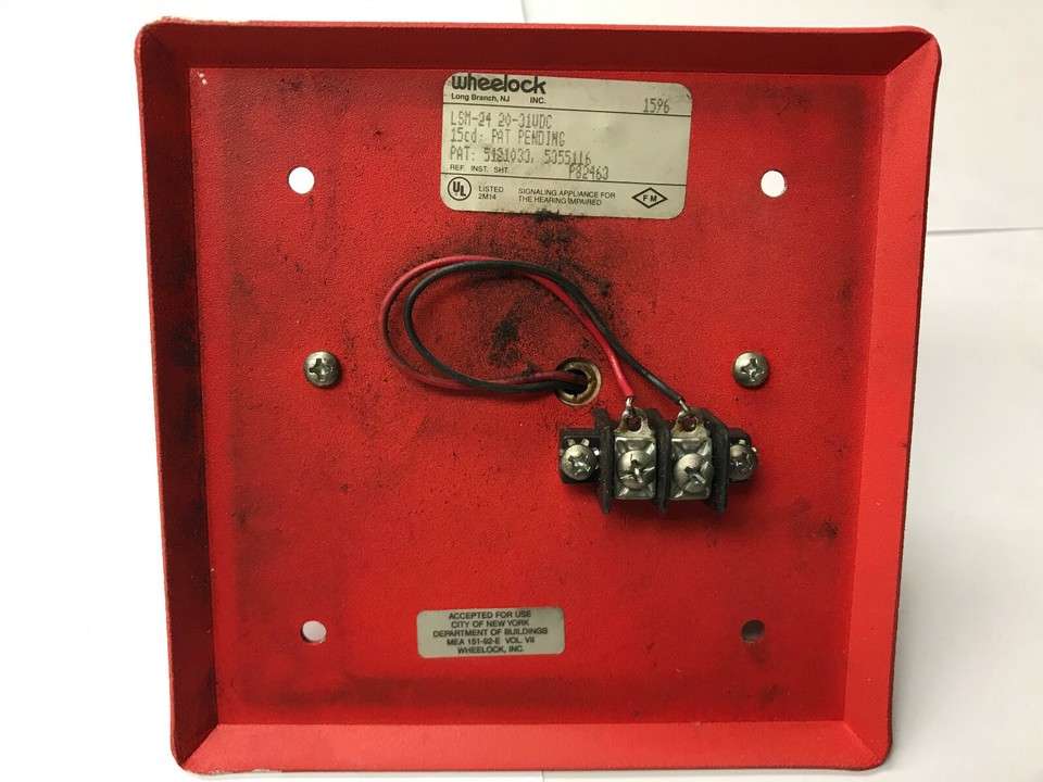 Wheelock LSM-24 20-31VDC 15cd Fire Alarm Strobe Red and White | eBay