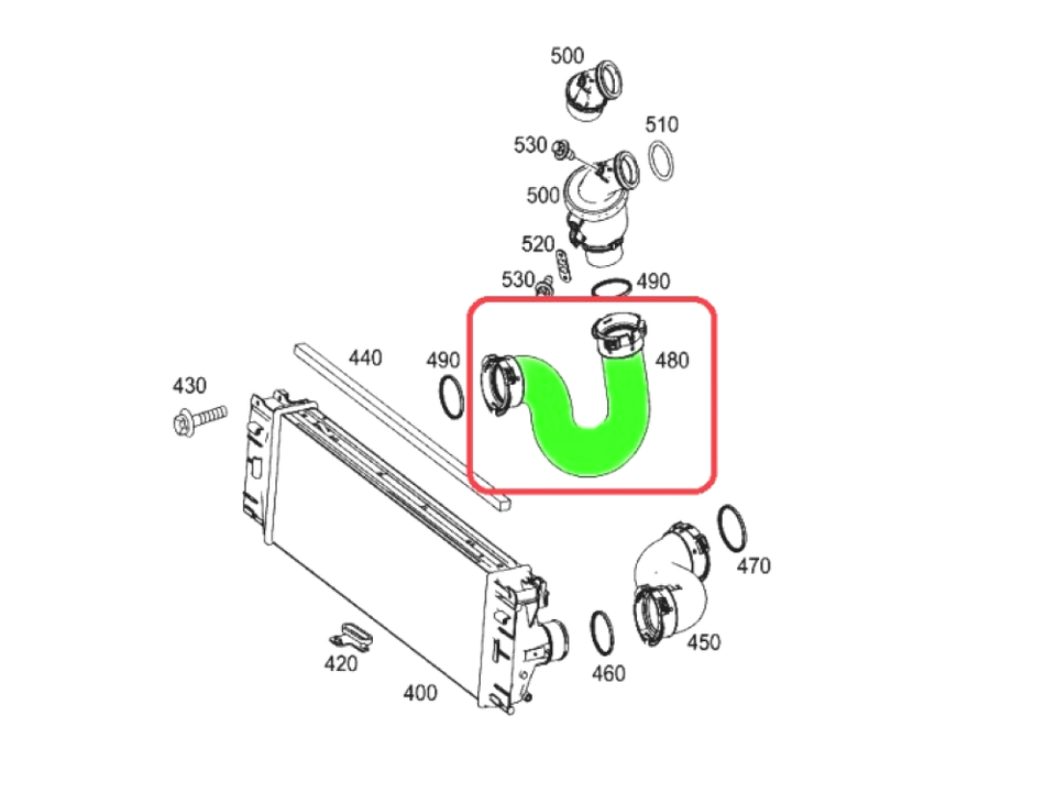 Intercooler Turbo Air Hose for Mercedes-Benz Sprinter 9065282982 | eBay