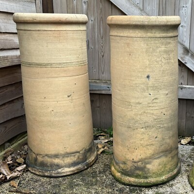 Pair of Victorian Buff Chimney Pots 2ft Tall | eBay UK